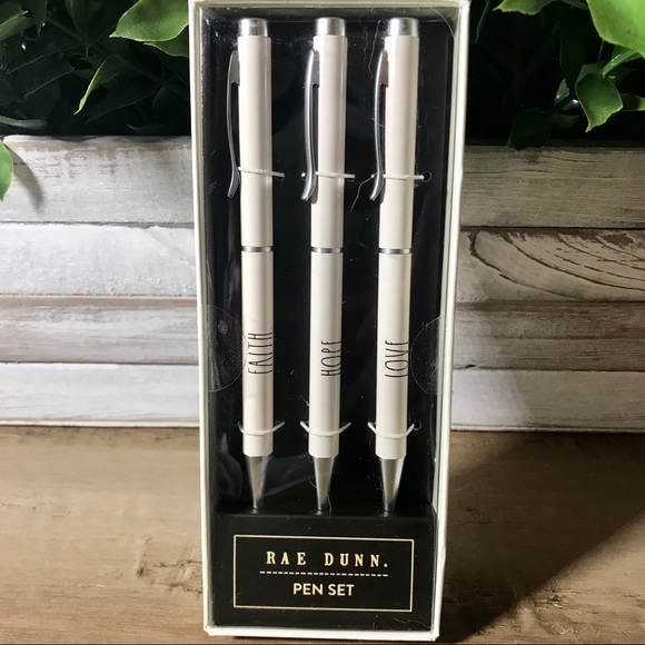Rae Dunn | Office | Rae Dunn Pen Set Faith Hope Love | Poshmark